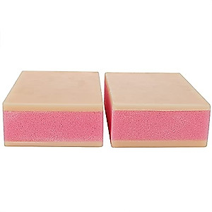 2 Pack Silicone Sponge Human Skin Injection Pad Training Model, Nurse Student Practice