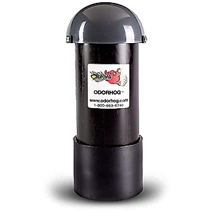 OdorHog Vent Stack Pipe Filter 4.0" Mushroom Cap and Activated Carbon Mesh Replacement Filter Bag 4" Inch Bundle