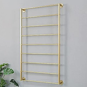 Wall Mounted Metal Scarves Display Silk Scarf Rack Organizer Clothes Racks Garment Shawl Fabric Hanging Ties Holder ,Clothing Store Retail Racks commercial Hanger Shelves Show Rack ( Color : Gold , Si