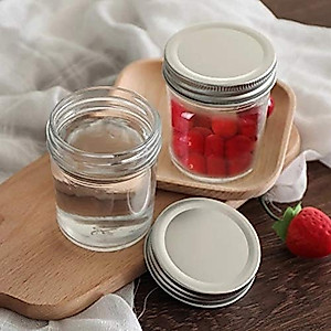Accguan 6oz / 180ml Mason Jars Glass Jelly Jars, Canning Jars With Regular Lids, Ideal for Honey,Jam,Wedding Favors,Shower Favors, 30 Pack