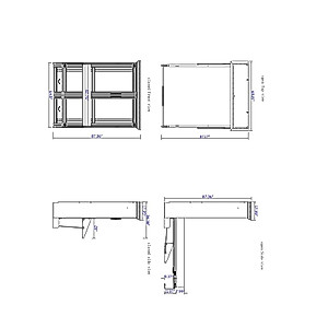 RoomAndLoft Imperial Queen Solid Wood Murphy Wall Desk Bed in Brown