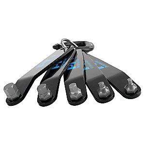 Performance Tool W86109 Metric Low Profile Offset Hex Key Wrench Tool Set for Workshops and Garages, Black, 5-Piece Set