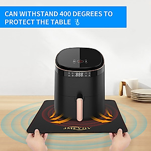 Kitchen Countertop Slider Mat,2 Pack Leather Sliding Coffee Mats for Kitchen Appliance, Heat Resistant Protector Mat Kitchen Slider Pads for Ninja Foodi Air Fryer,Coffee Maker, Blender (rose gold)