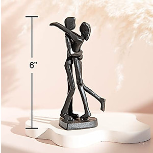 SENNESY Handcrafted Iron Sculpture - Romantic Gift for Weddings and Anniversaries - for Him and Her - Blank Greeting Card Included
