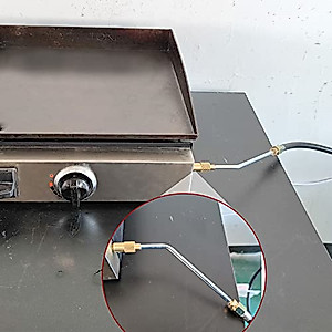 MCAMPAS Propane Elbow Adapter，3/8" Male Flare Elbow Extended Conversion Fitting for Blackstone 17" and 22" Tabletop Griddle Grill Convert Connect to RV Trailer Extension Lp Hose