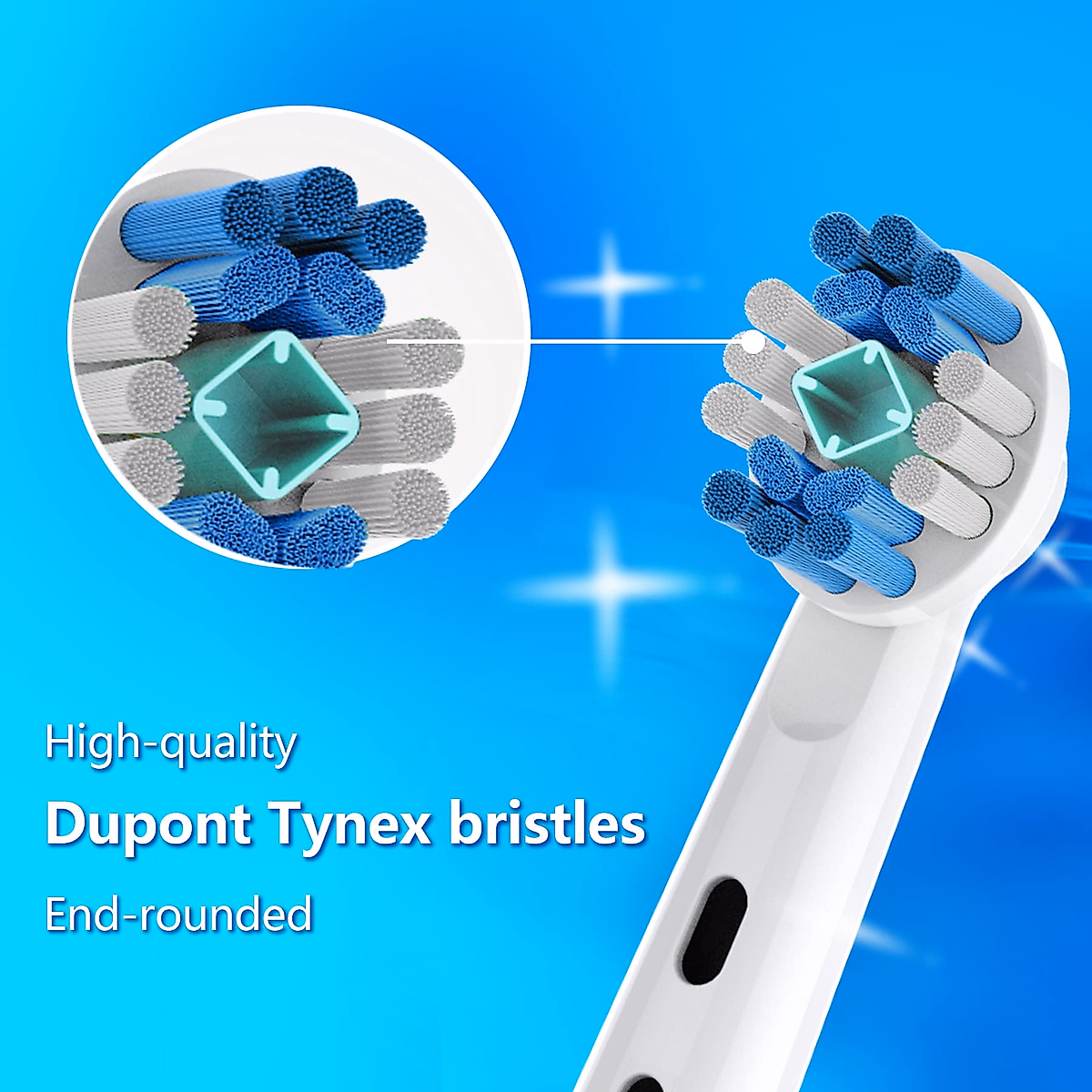BUKURII Replacement Brush Heads Compatible with Oral B Electric Toothbrushes, 8 Count, Polishing Cup, Replace 3D White Head, Refills for Braun Model 3756 3757 3765 4729 DB4010