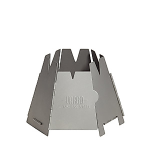 Vargo Hexagon Backpacking Wood Stove - Stainless Steel Camping Stove for Outdoor Cooking and Survival