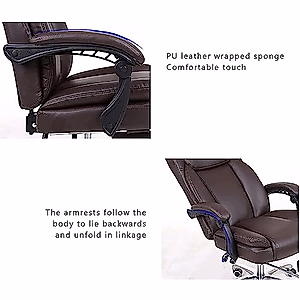 Office Chair Desk Chair Computer Chair Game Chairs for Adults Ergonomic Office Chair Leather Office Chair, Adjustable Tilt Angle, Executive Desk Pc Swivel Chair, Pink Computer Chair