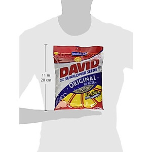 DAVID Roasted and Salted Original Sunflower Seeds, Keto Friendly, 14.5 oz