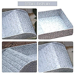 WINGOFFLY Large Reptile Feeding Dish with Ramp and Basking Platform Plastic Turtle Food and Water Bowl Also Fit for Bath Aquarium Habitat for Lizards Amphibians