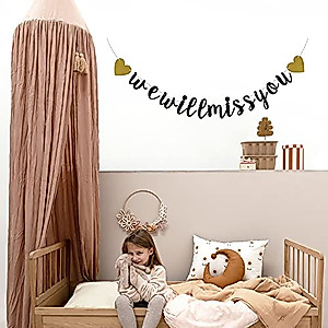 Glitter We Will Miss You Bunting Banner for Valentine's Day Going Away Party Goodbye Retirement Party Decorations-Graduation Party Farewell Party Decorations Supplies