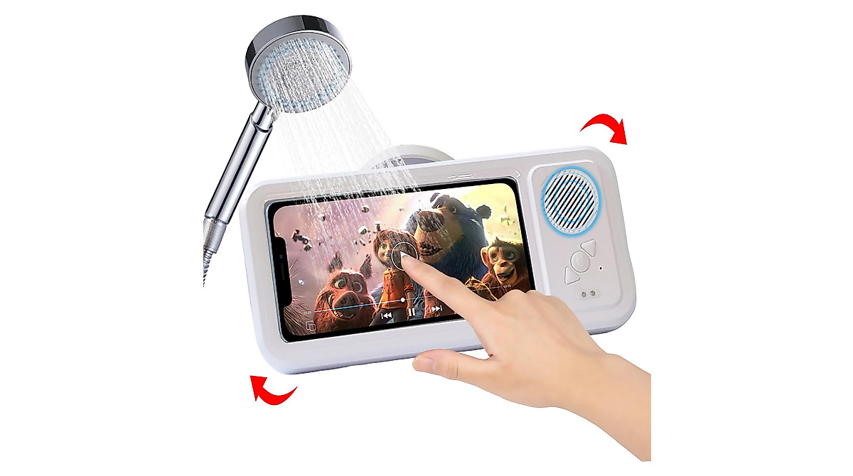 Fanlory Shower Phone Holder & Bluetooth Speaker - 480° View