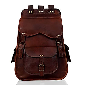 C CUERO Leather 20 Inch Backpack Rucksack Travel Laptop Large Backpack For Men And Women