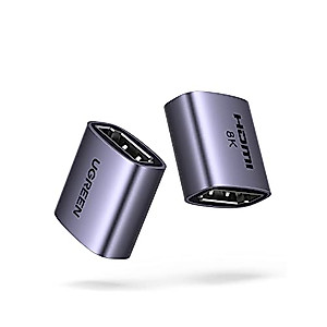 UGREEN HDMI Coupler 2 Pack, 8K@60Hz HDMI Female to Female Adapter HDMI 2.1 Connector 3D 4K@120Hz Extender Compatible with HDTV Roku Stick Chromecast HDMI Cable Laptop PC, Grey