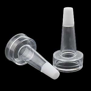 ZZHXSM 50PCS 20 Tooth Glass Dropper Vial Bottom Cap Essential Oil Bottom Cap Vial Cap Replacement Cap Small Vials Bottlecaps