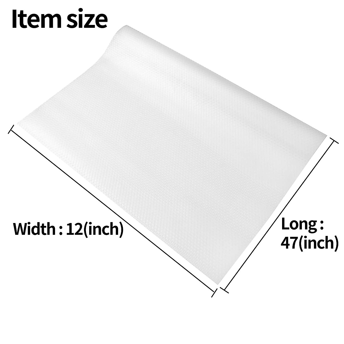 Shelf Liner,Drawer Anti-Slip Mat,Waterproof Clear Cabinet Liners,Non Adhesive Mat for Fridge, Bathroom, Kitchen, Drawers(11.8 Inchx59.05 Inch)