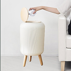 JOYO Smart Sensor Wastebasket,Automatic Motion Sensor Bathroom Trash Can with Lid,3 Gallon Touchless Trash Bin,Smart Plastic Garbage Can for Bedroom, Bathroom, Kitchen, Office (01 White)