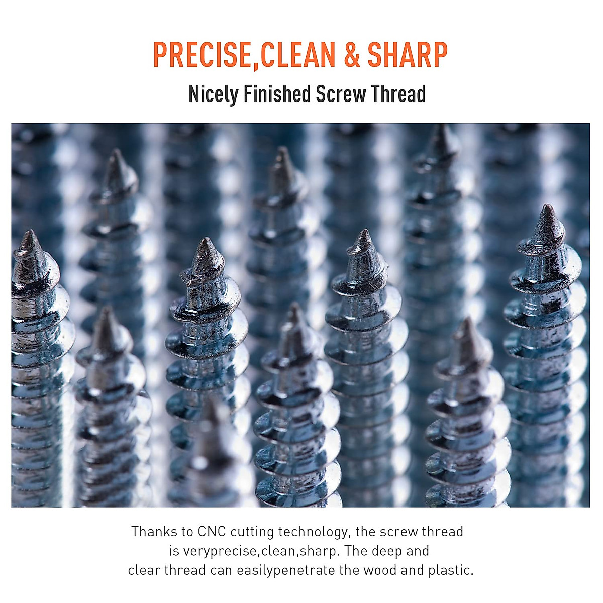 Trivd Frol 550Pcs Self Tapping Screws Assortment Set, M3/M4/M5/M6 304 Stainless Steel Sheet Metal Screws Kit, Phillips Drive Wood Screw Assortment 550Pcs(275pcs Round Head and 275pcs Flat Head)