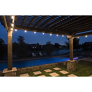 Enbrighten LED Bistro Outdoor String Lights, 48ft, 24 Shatter Resistant Lifetime Bulbs, 2200K Warm White, Weather Resistant, Indoor/Outdoor, Commercial Grade, Perfect for Backyard, Porch, Patio, 38357