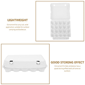 Angoily White Storage Box 6pcs White Empty Egg Cartons Pulp Fiber Egg Tray Holder Each Holds 6 Eggs Pulp Egg Containers for Family Farm Market Camping Picnic Travel White Serving Tray