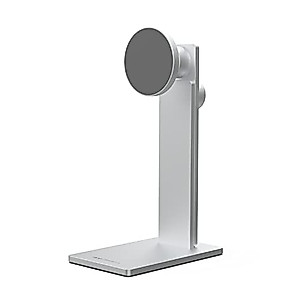 AluDisc Pro 360°-Directional Magnetic Aluminum Desk Phone Stand Tilt Swivel Rotate Angle Adjust Height 12" for All iPhone 15/14/13/12 Samsung Galaxy Note All Smartphones and Nintendo Switch (ST-520SI)