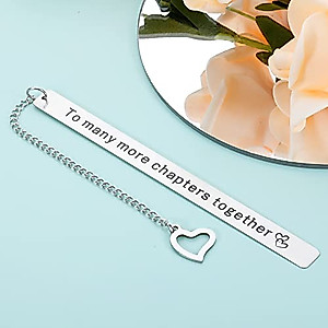 Valentines Gifts for Women Men Anniversary Birthday Bookmark Gifts for Boyfriend Girlfriend Husband Wife Sweetest Day Wedding Engagement Gift for Groom Bride Fiance Fiancee Him Her Christmas Gift