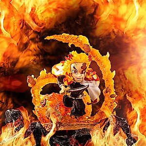 KELAKE GK Demon Slayer Rengoku Kyoujurou Figure Statue Figurine Model Doll Collection Cute Birthday Gifts PVC