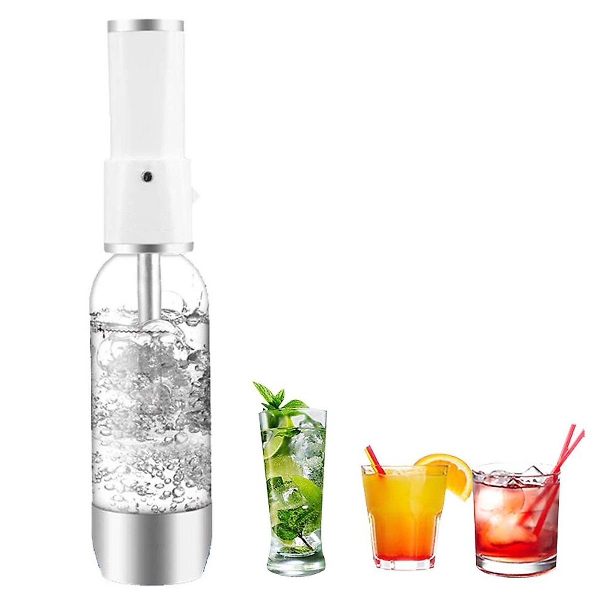 Portable Siphon Manual Bubble Water Sodas Machine Mini Carbonated Soft Drink Juice Soda Maker Spritzers for Home Bar Travel Use