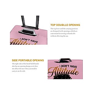 Hepmant Travel Suitcase Protector African American Woman Elastic Protective Washable Luggage Cover With Concealed Zipper Suitable For 18-32 Inch 【S (for 18-21 inch luggage)】