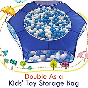 Pawaboo Small Animals Playpen, Waterproof Small Pet Cage Tent with Large Breathable Cover, Pop-up & Foldable Indoor/Outdoor Fence for Kitten/Puppy/Guinea Pig/Rabbits/Hamster/Hedgehogs, Indigo