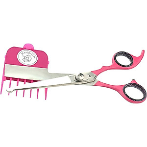 SCAREDY CUT Silent Pet Grooming Kit for Dog, Cat and All Pet Grooming - A Quiet Alternative to Electric Clippers for Sensitive Pets (Right-Handed Pink)