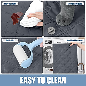 Smiry Waterproof Dog Blanket, Reversible Dog Bed Cover Pet Blanket, Soft Couch Cover for Dogs Washable, Bed Couch Sofa Furniture Protector for Puppy Cat Kids (52"x82", Dark Grey/Black)