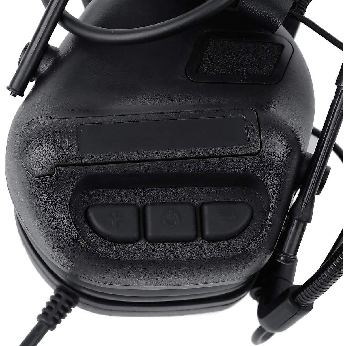 ATAIRSOFT Tactical Headset Wargame Hunting Headphone Without Noise Cancellation Function (Black)