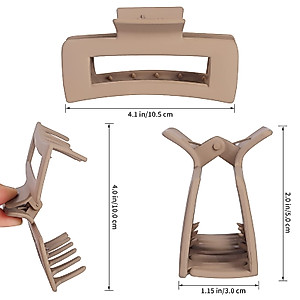 12 Pack Claw Clips for Thick Hair Large Hair Clips Rectangle Hair Claws 4.1 Inch Banana Clips Claw Clips for Women