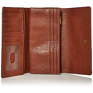 Fossil Women's Logan Leather RFID-Blocking Flap Clutch Wallet