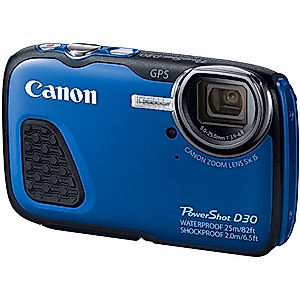 Canon PowerShot D30 Waterproof Digital Camera, Blue