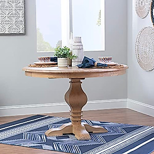 Powell Rustic Honey Natural Pedestal Round Top Sophia Dining Table