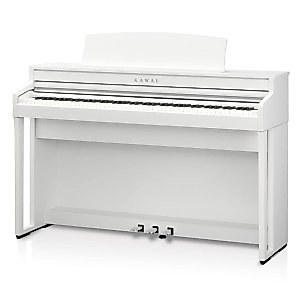 Kawai CA49 88-Key Grand Feel Compact Digital Piano with Bench, Premium Satin White