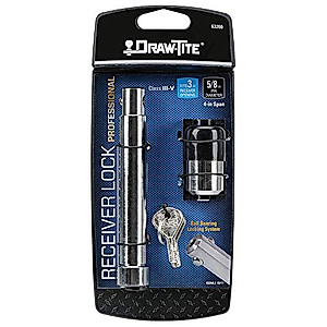 Draw-Tite 63260 5/8" Receiver Lock with Sleeve for 3" Square Receivers