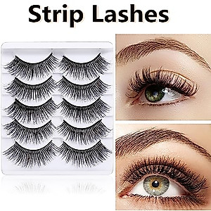 Lashes that Look Like Extensions, Strongly Adhesive Fake Eyelashes, Eye Lashes Sets Pack Natural Look, Cat Eye Wispy Lashes Set , Lash Extension Kit for Self Application, Volume Lash Strips, Lash Clusters with Glue & Tweezers