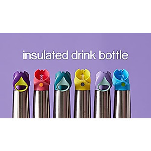 b.box 12 oz Insulated Drink Bottle | Keeps Drinks Cold up to 8 Hours, Warm up to 6 Hours | Double Wall Stainless Steel (Emerald Forest, 12 oz)