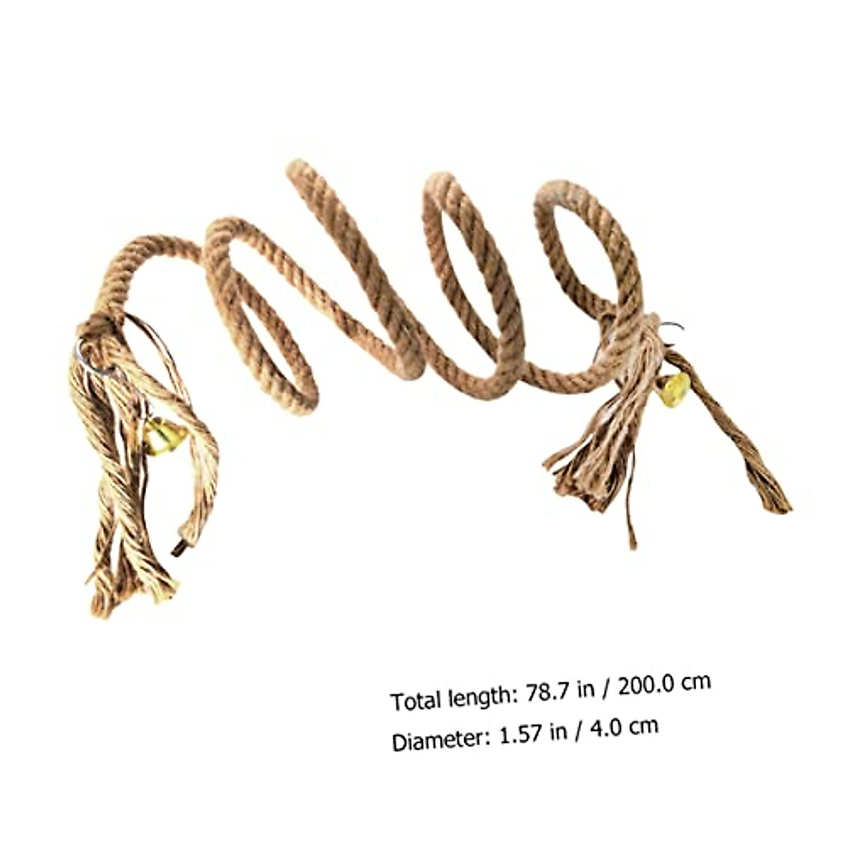 Ipetboom 3 pcs Bird Medium Bungee for Small L Chew Toys Size Macaw Conure Toy Parrot Bungees Cotton Grey Plaything Pet Stand Hanging Rope Bar Perch Pendant Climbing Cage