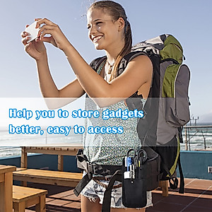 KATOLK 2 Pcs Belt Pen Holder, Multifunctional Adjustable Tactical Pencil Pouch, Detachable Military Duty Pencil Sleeve Case, Can Hold Pens, Rulers and Scissors, Black