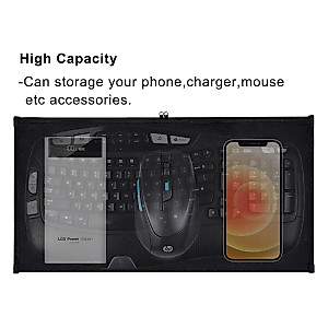 Keyboard Bag Case Sleeve Pouch for Universal Keyboard, Logitech/Razer/Das/Havit/Apple Magic Keyboard Protector, Wireless/Wire Computer/Gaming PC Keyboard Dust Cover-Black