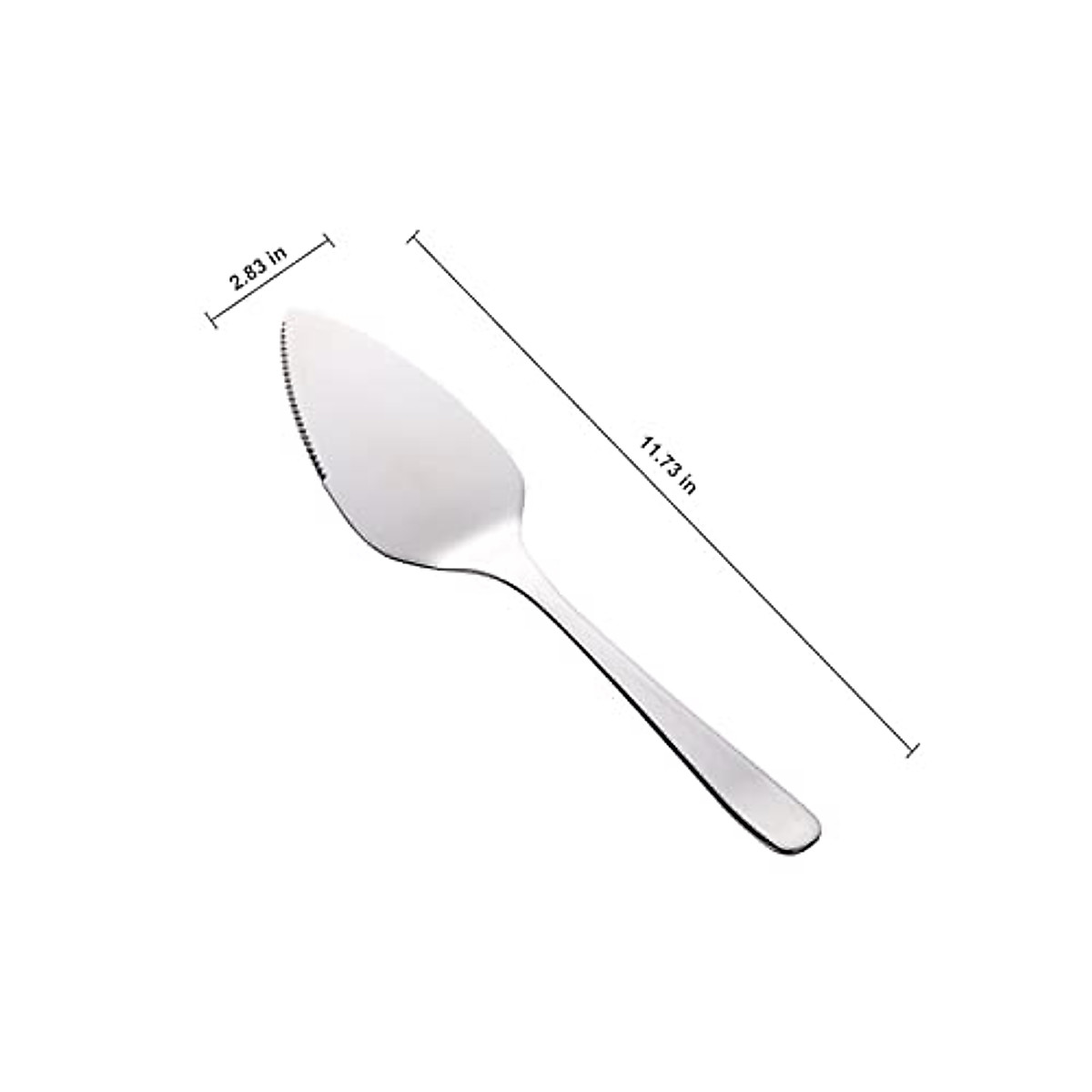 Cake Spatula 304 Stainless Steel Pie Pizza Spatula Serrated Cake Pie Pastry Server, 11.7inch Long