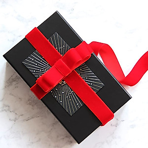 KLTRIBBON Vintage Red Velvet Ribbon Single Faced,5/8 Inch X 25 Yards,for Choker,Gift Wrapping,Floral Bouquets