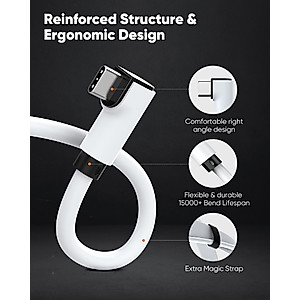 Snowkids 16Ft Link Cable [for Oculus Quest 2/Pico 4] VR Accessories PC Steam, High Speed Data Transfer Cord, USB 3.0 to USB C Cable for VR Headset Gaming