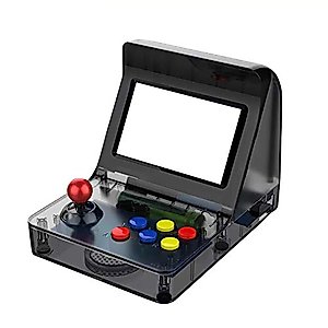 Rocker Arcade Game Console 360 Degrees 4.3inch Colorful Screen Rechargeable Compact Interesting Interactive 3D Game Station Joystick Arcade Device with Two Wired Controller