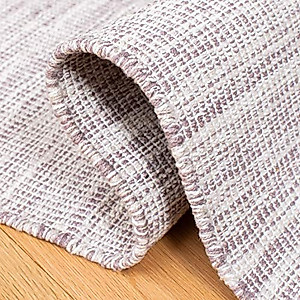 SAFAVIEH Montauk Collection 4' x 6' Silver MTK250G Handmade Flatweave Cotton Area Rug