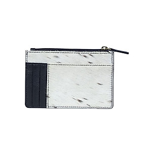 Myra Bag Broadway Women's Wallet - Black and White Cowhide Hairon and Leather Wallets for Women, Credit Card Holder for Women, Small Wallet for Women, Compact Wallet for Woman